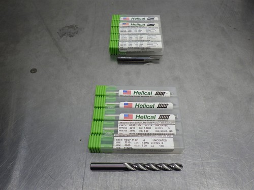 Lot of 10 NEW! Helical Carbide Cutting Tools (5)1/8" Router (5).2210 ...