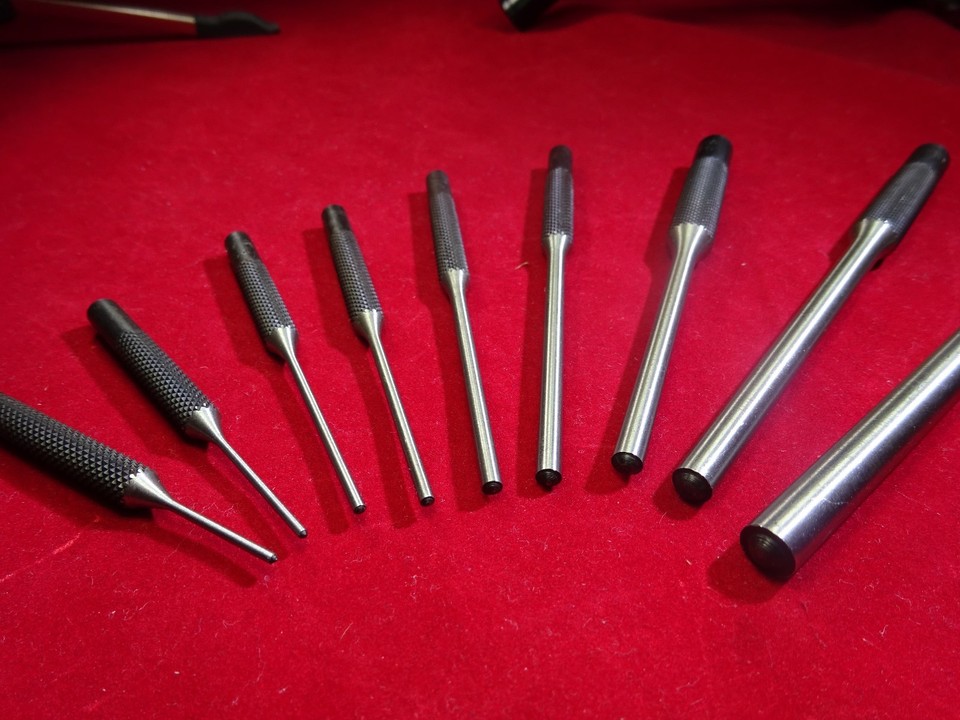 M&J Tools 14 PC. Gunsmith Roll Pin Punch Set, Cleaning Brushes, Picks ...