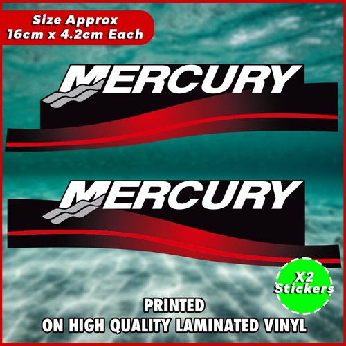 Mercury Outboard Boat Decal Set 2 Vinyl Stickers Suit Laptop Car Ute ...