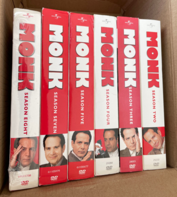 Monk TV Series DVD LOT (2002-09) Seasons 2, 3, 4, 5, 7, 8 Tony Shalhoub ...