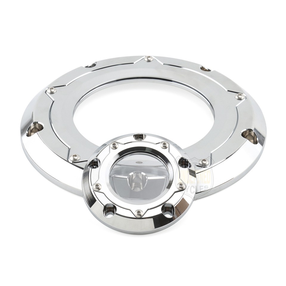 Chrome Clear Derby Timer Timing Cover For Harley Softail Dyna Touring ...