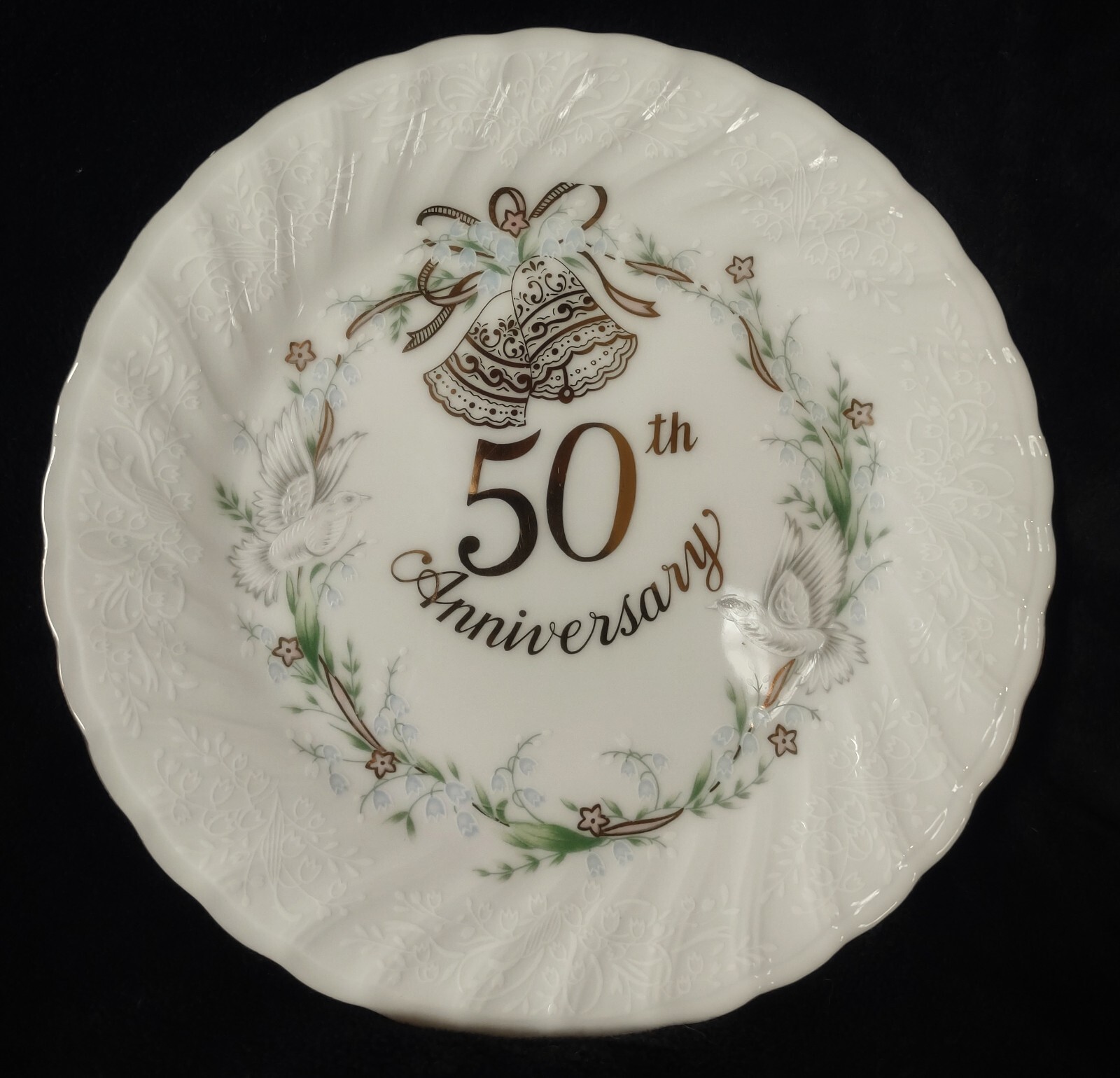 Lefton China 50th Anniversary Plate Collectible Vintage Hand Painted ...