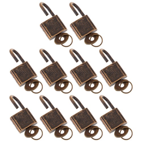 10Pcs Small Padlock Chinese Lock and Key Vintage Furniture Locks ...