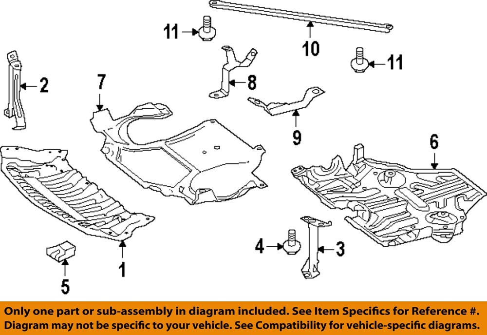 Mercedes MERCEDES-BENZ OEM 12-16 E350 Splash Shield-Center Cover ...