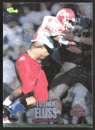 1995 Classic NFL Rookies Silver Foil #20 Luther Elliss Rookie Detroit ...