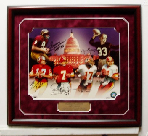 Washington Redskins autographed 11x14 photo Baugh Jurgensen Theismann ...