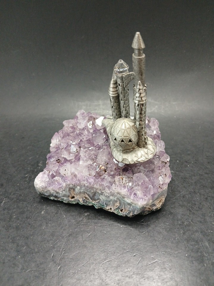 Pewter Castle On Amethyst | eBay