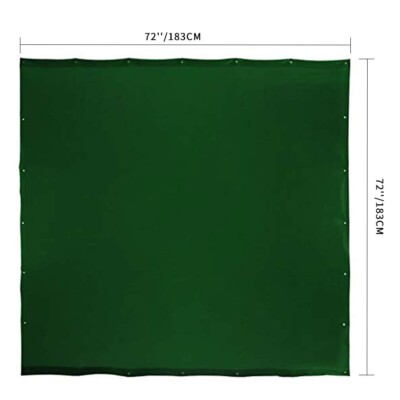 VIZ-PRO Green Vinyl Welding Curtain/Welding Screen, 6' X 6' Flame ...