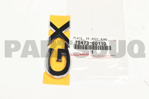 7547360110 Genuine Toyota PLATE, REAR BODY NAME, NO.3 75473-60110 | eBay