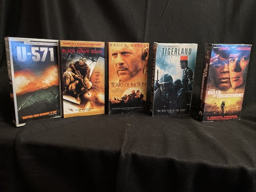 VHS War Movie Collection U571, Tears Of The Sun, Black Hawk Down ...