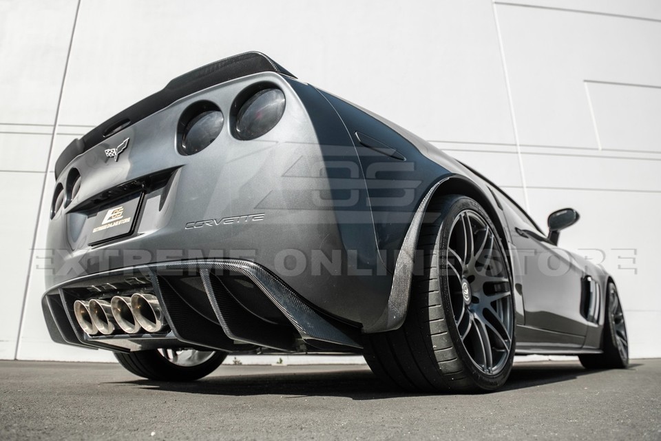 For 05-13 Corvette C6 EOS Performance CARBON FIBER Rear Bumper Finned ...