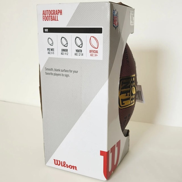 Wilson Official F1192R NFL 3 White Panel Autograph Football With Tags ...