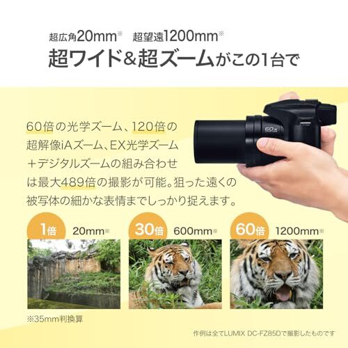 Panasonic LUMIX Digital Camera with 60x Optical Zoom DC-FZ85D-K Bla NEW ...