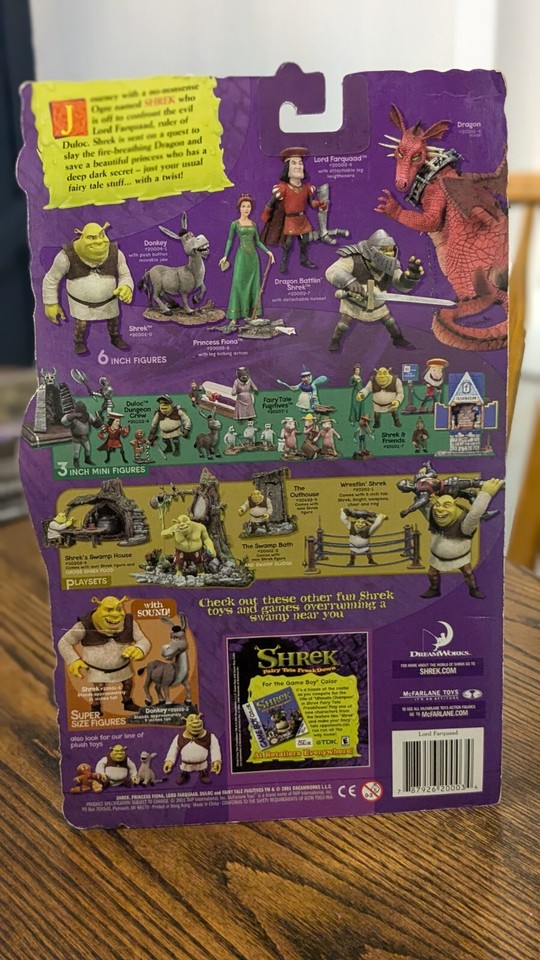Lord Farquaad Shrek Action Figure McFarlane Toys 2001 Dreamworks Sealed ...