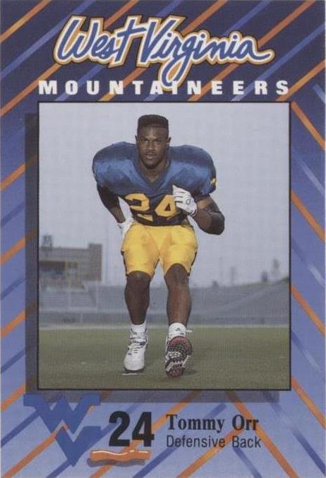1991 West Virginia Mountaineers Team Issue - Tommy Orr #28 (RC) for ...