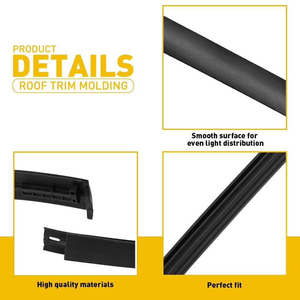 2007-2020 Toyota Tundra Double Cab Roof-Drip Molding Right & Left Side ...