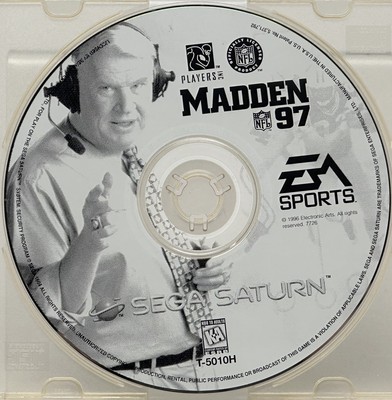 Madden NFL 97 (Sega Saturn 🪐 1996) Disc Only ⭐️ Football Game Tested ⭐️ ...