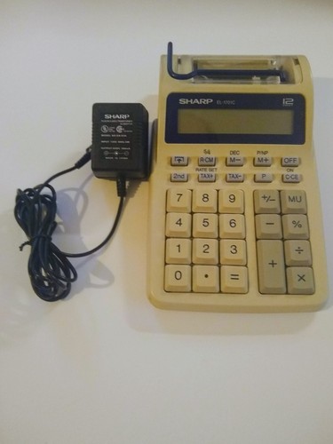 Sharp EL-1701C Printing Calculator with power cord & instructions | eBay