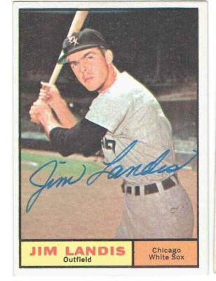1961 Topps #271 JIM LANDIS Autographed Baseball Card Chicago White Sox ...