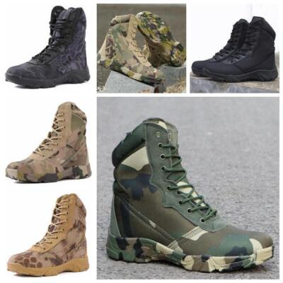 Herren Springerstiefel Army Kampfstiefel Patriot Boots Reißverschluss ...
