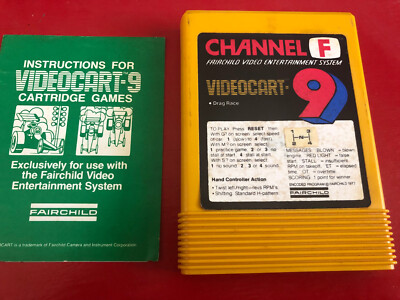 Drag Strip (Fairchild Channel F) Videocart 9 Video Game Tested | eBay