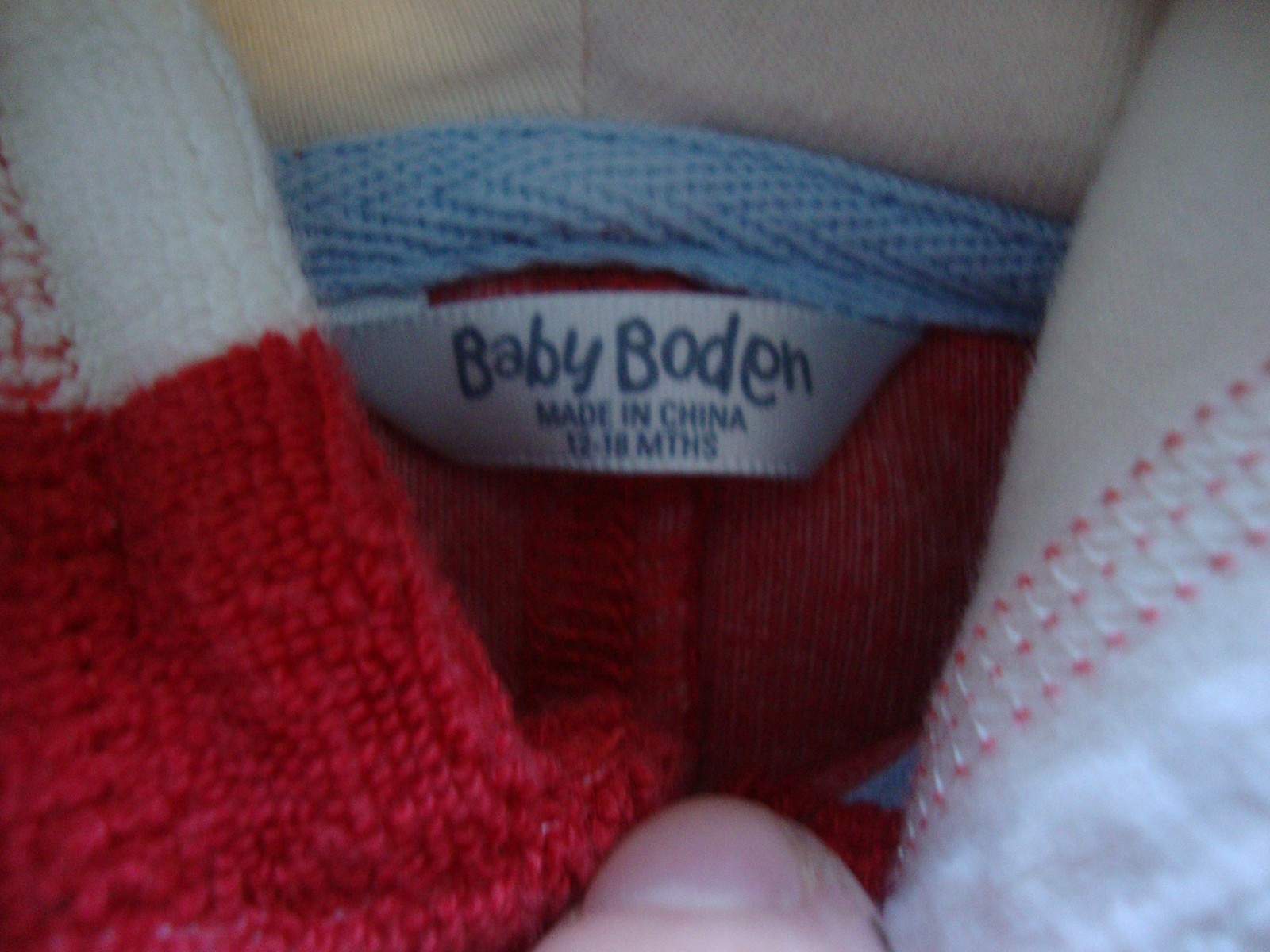 Baby Boden Red & White Striped Terry Cloth Swim Beach Towel Outfit 12 ...