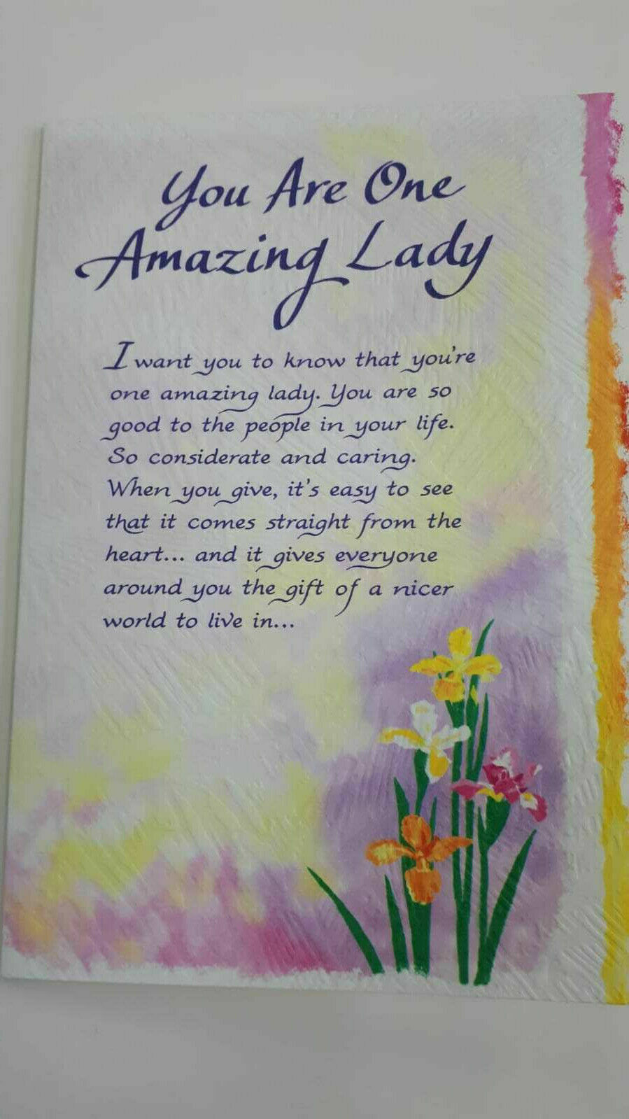 Blue Mountain Inspirational Greeting Card : You are One Amazing Lady | eBay