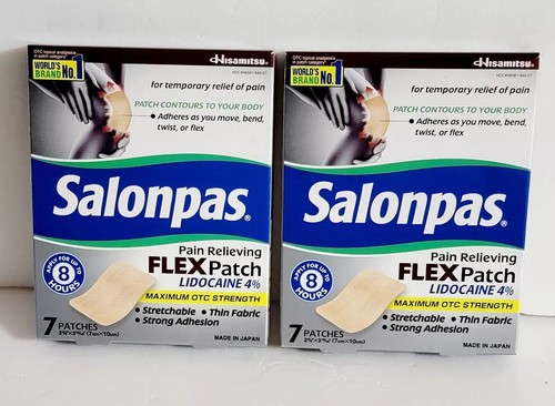 (2) Salonpas Pain Relieving Flex Patch Maximum Strength 4%, 7 Count ...