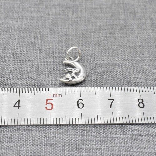 4pcs of 925 Sterling Silver Moon Rabbit Bunny Charm for Easter Bracelet ...
