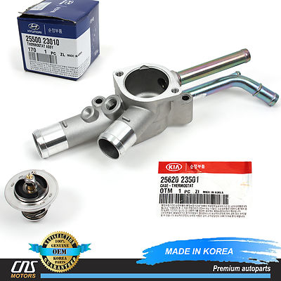 GENUINE Thermostat & Housing Fits 2001-2006 Hyundai Elantra OEM ...