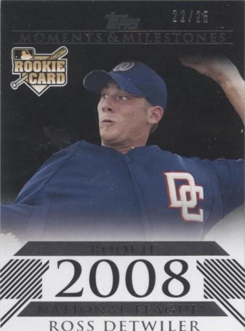 2008 Topps Moments & Milestones - Rookies Ross Detwiler #178 Black 2008 ...