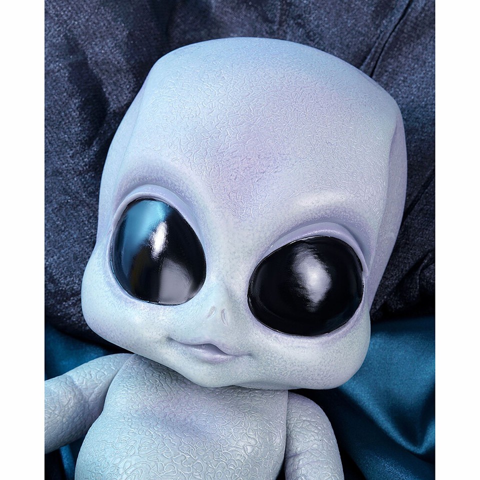 14 Inch Cute Alien Baby Dolls Silicone Simulation Reborn Grey Blue NY9 ...