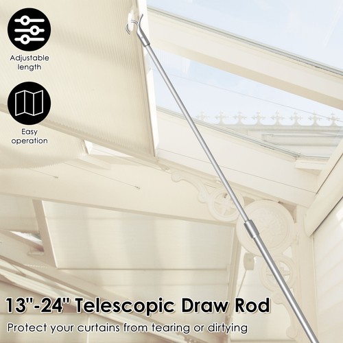 2Pcs Telescopic Draw Rod 33-61cm Length Adjustable Window Blinds Pull ...