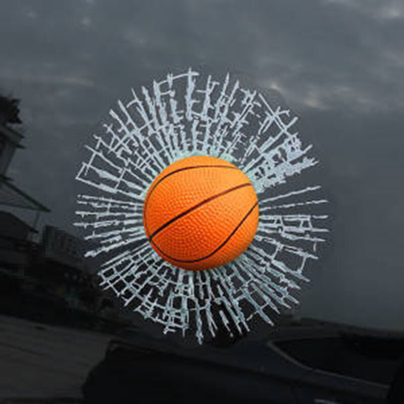3D Orange Basketball Hit Window Car Windshield Decal Sticker Decor Hot ...
