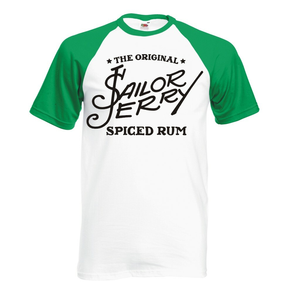 SAILOR JERRY "LOGO" RAGLAN BASEBALL T-SHIRT | eBay