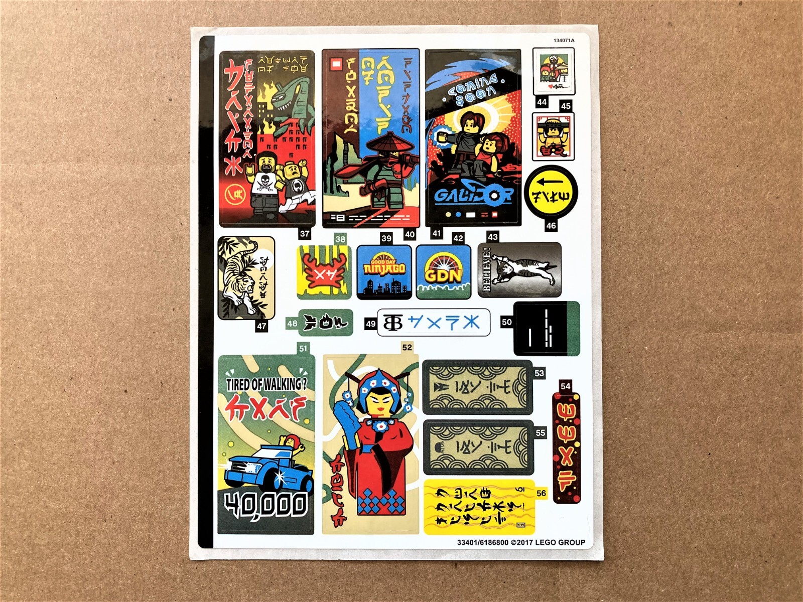 Lego Ninjago Movie 70620 NINJAGO City Authentic Original Sticker Sheet ...