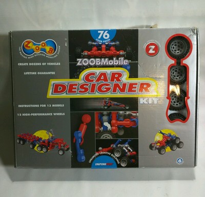 ZOOB MOBILE CAR DESIGNER KIT 12 Wheels 76 Zoob & 1 Instruction | eBay