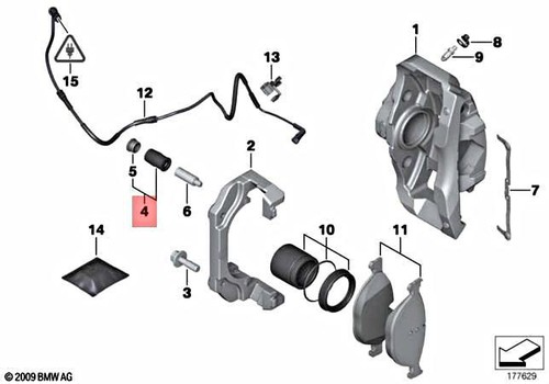 Genuine BMW X5 E70 E71 Front Brake Carrier Guide Bush Repair Kit OEM ...