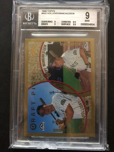 1999 Topps Matt Holliday Graded Rookie Card #442 BGS 9 | eBay