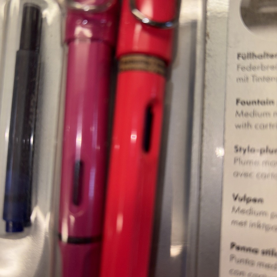 LAMY SAFARI Neon Pink Broad Nib & Cartridge Fountain Pen | eBay UK