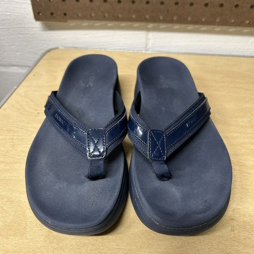 Vionic High Tide II Blue Flip Flops Slip On Sandals Shoes Women’s Size ...