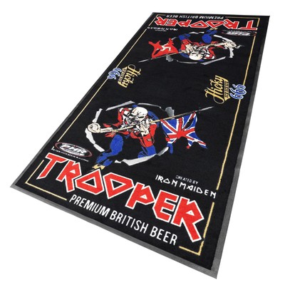 Hicky LTD Motorcycle Garage Mat Iron Maiden Trooper 240x103cm Rubber ...