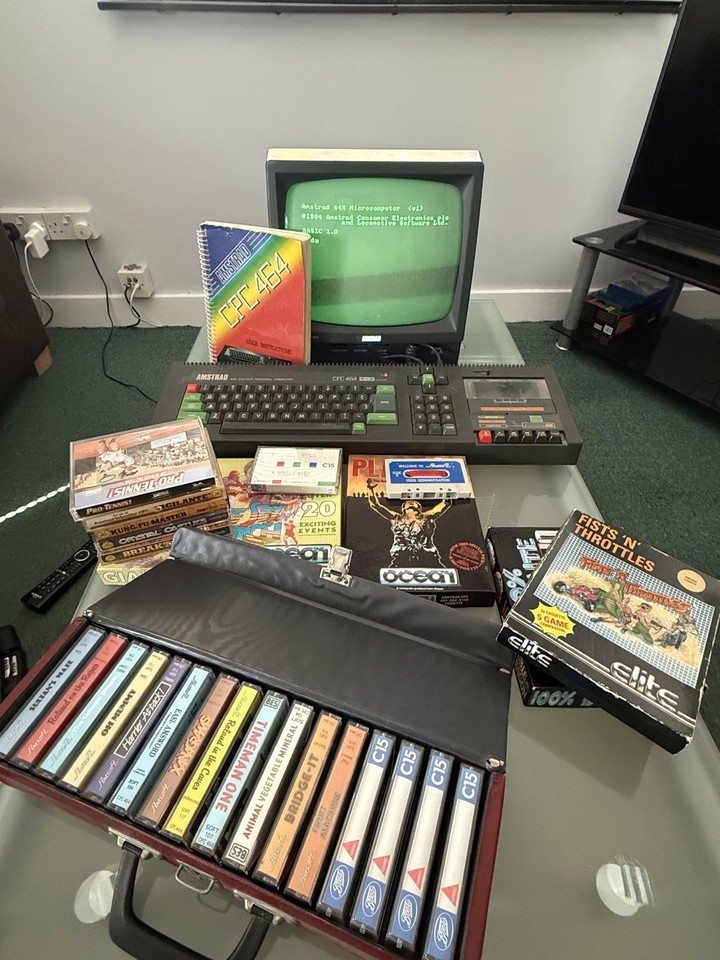 AMSTRAD CPC 464 COMPUTER, AMSTRAD GT65 MONITOR AND GAMES | eBay UK