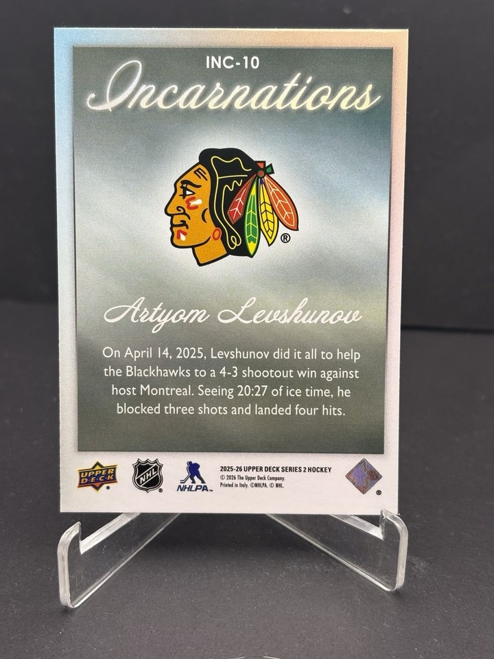 2025-26 Upper Deck Series 2 Hockey Incarnations ARTYOM LEVSHUNOV SSP 1: ...