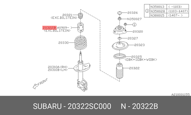 Genuine OE Dust Cover F Inner 20322SC000 For Subaru 20322-SC000 online ...