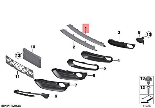 Genuine BMW F20 F21 114d 114i 116d ed 116i 118d Finisher Rod Center ...
