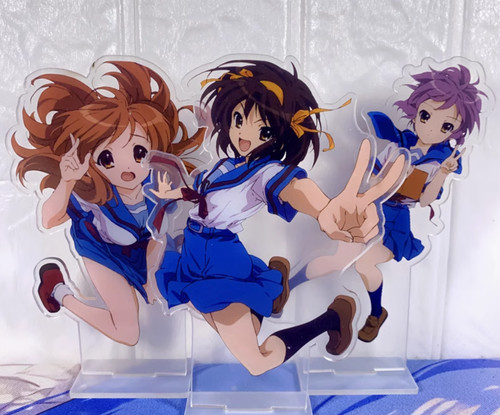 Anime Suzumiya Haruhi No Yuutsu Asahina Mikuru Kyon Acrylic Stand ...
