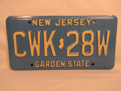 Vintage 1980s New Jersey Garden State License Plate CWK 28W | eBay