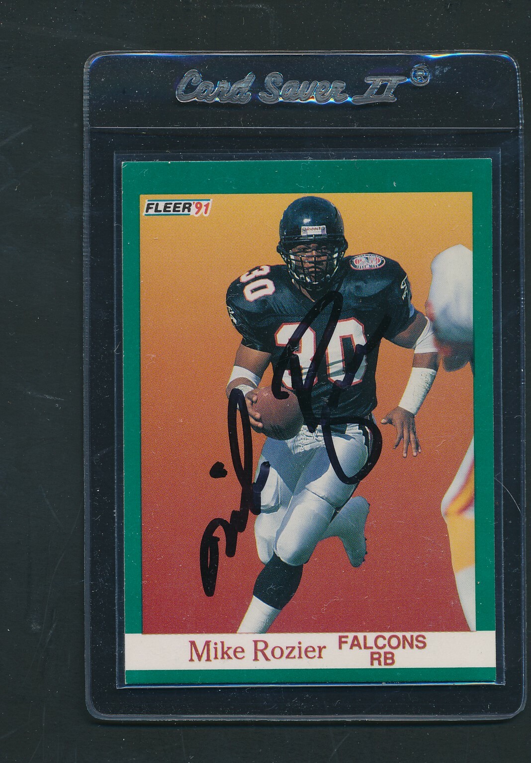 1991 Fleer #209 Mike Rozier Falcons Signed Auto *B9810 | eBay