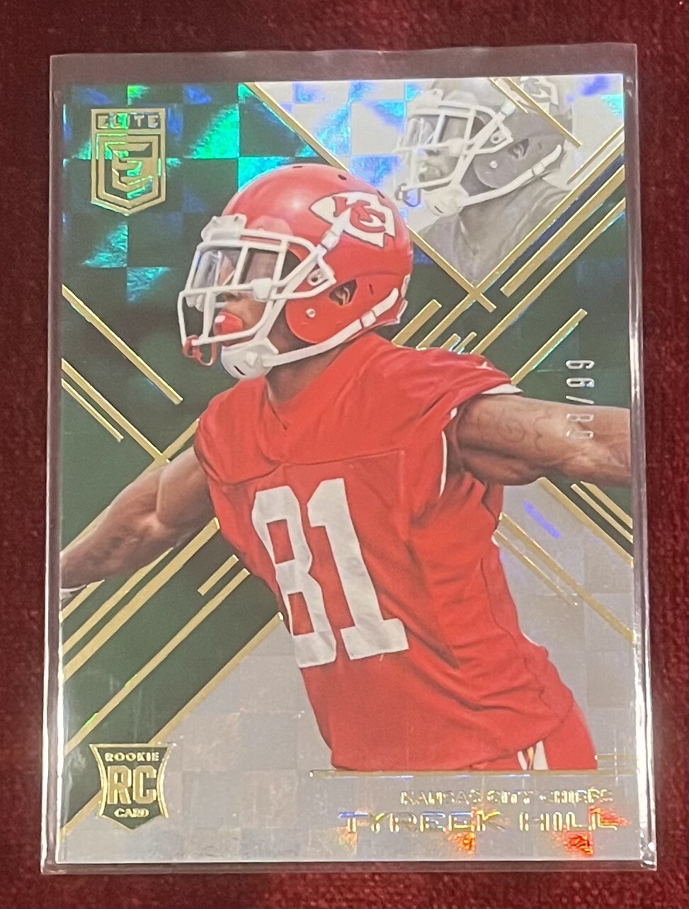 2016 Elite Tyreek Hill Rookie Green Parallel Card RC SP #d/99 (Miami ...